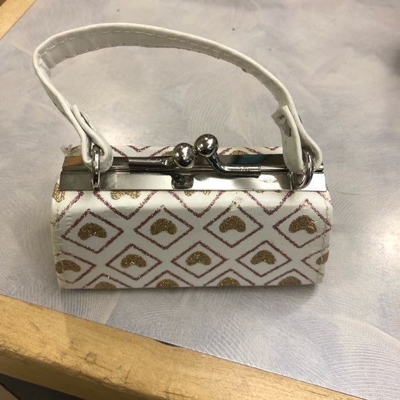 Makeup | Gold White Mini Lipstickcoin Purse | Poshmark